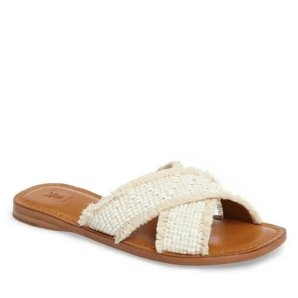 Frye | Shoes | Frye Hayley Frayed Slides | Poshmark